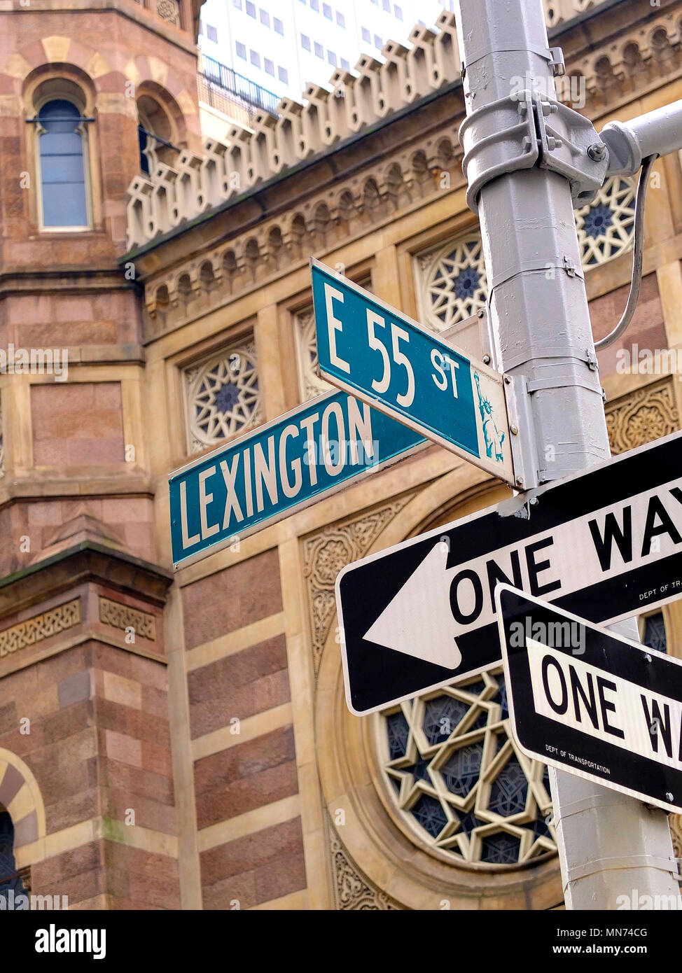 New York City Street Signage - Lexington and 55th Stock Photo - Alamy