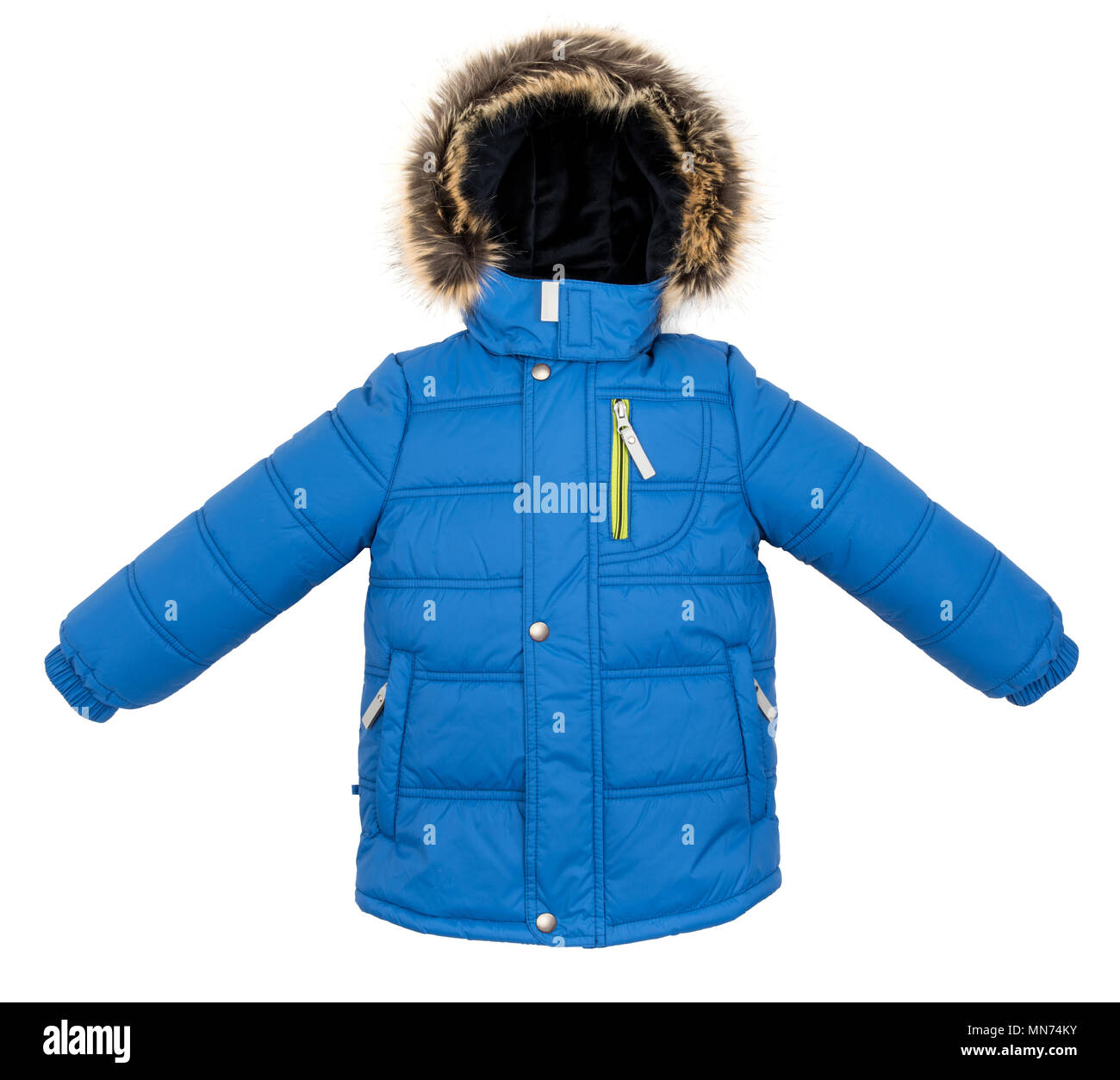 Winter warm jacket isolated on white background Stock Photo - Alamy