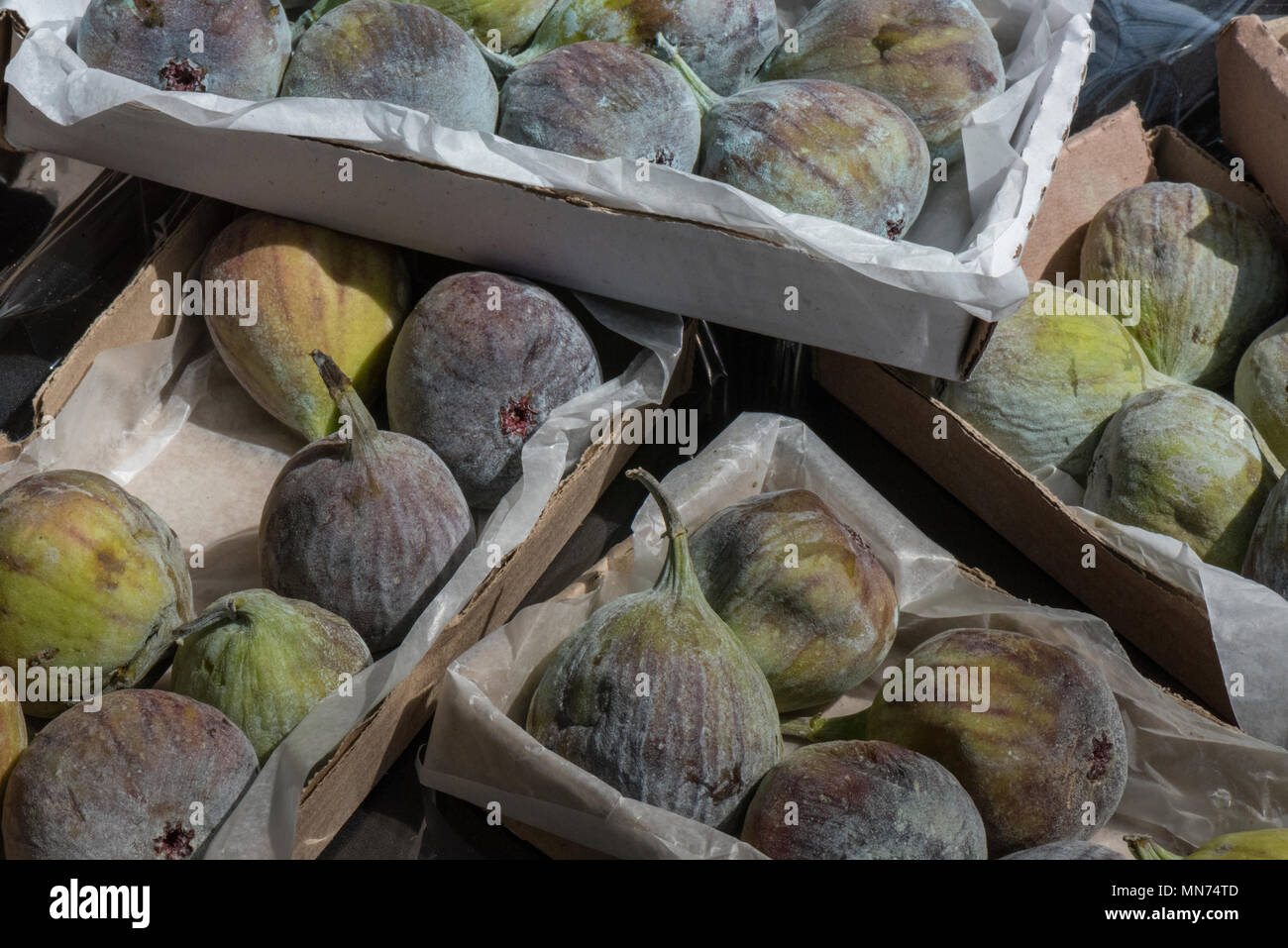 freshly picked figs on a market stall Stock Photo - Alamy