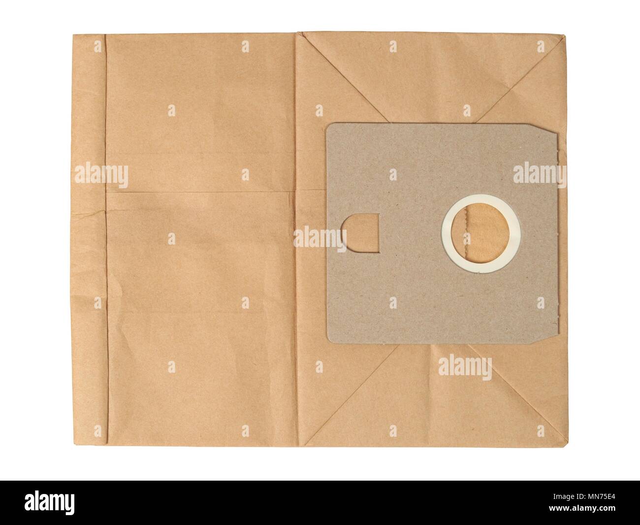 Disposable paper bag for vacuum cleaner isolated on white background ...