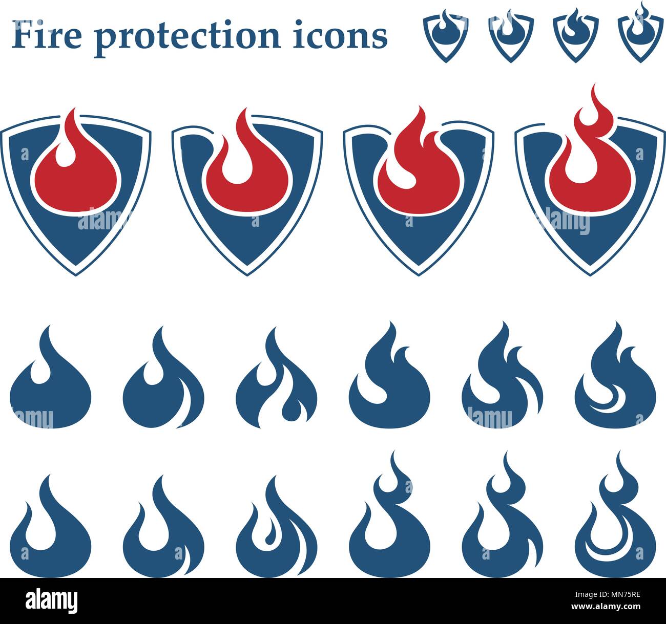 Fire protection icons Stock Vector Image & Art - Alamy
