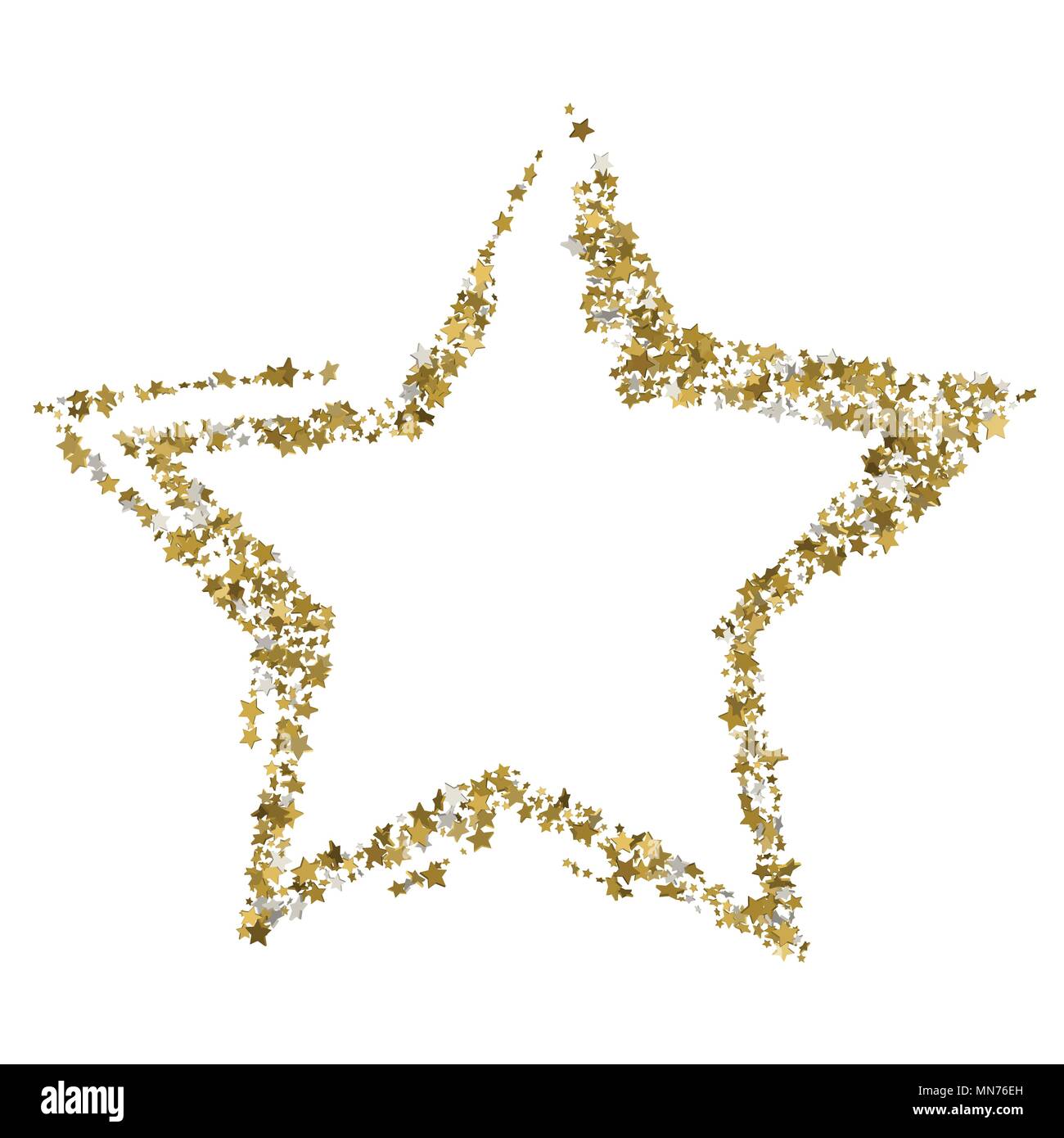 Vector of gold Christmas star isolated on white background Stock Vector ...