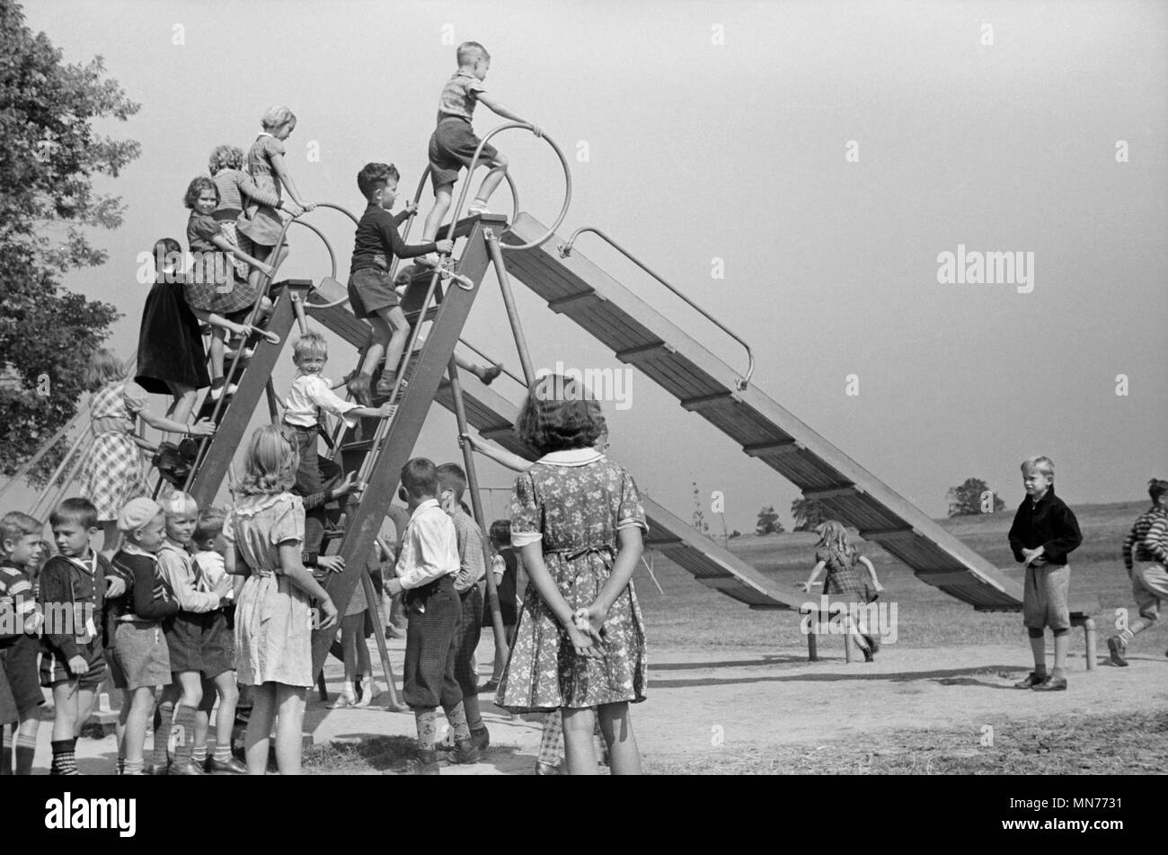 1930s school playground hi-res stock photography and images - Alamy