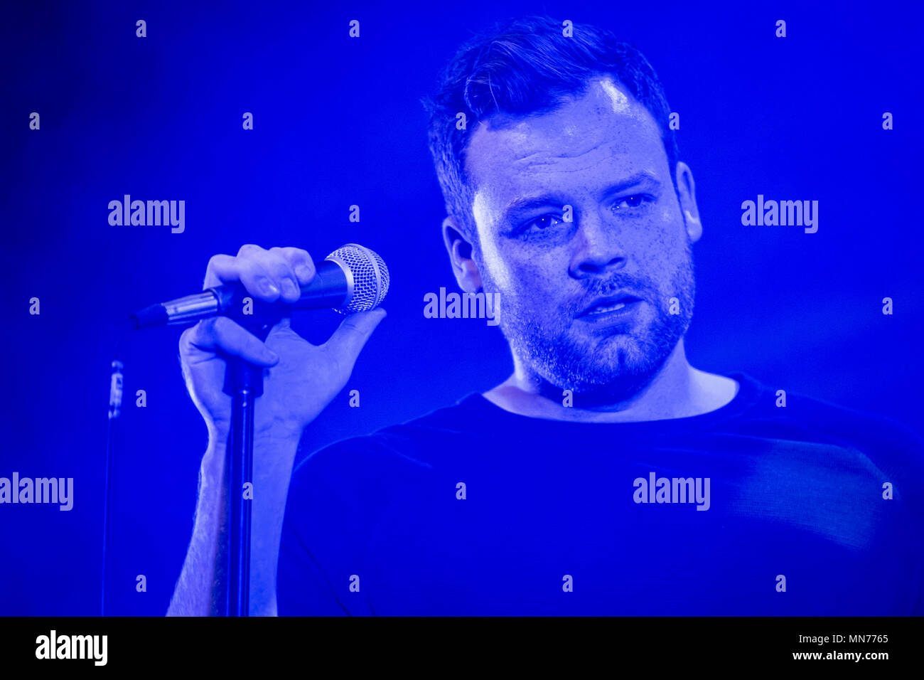 Denmark, Aarhus - May 11, 2018. The Danish soul and R&B singer Patrick ...
