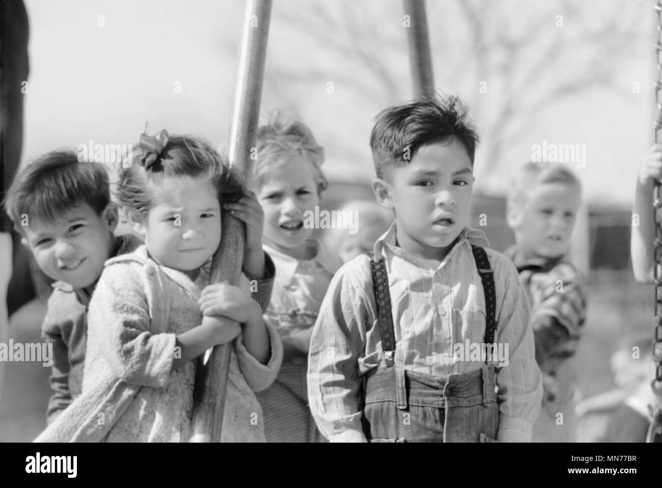 1930s children playground hi-res stock photography and images - Alamy