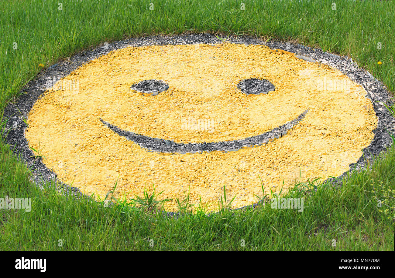 Grass smiley face hi-res stock photography and images - Alamy