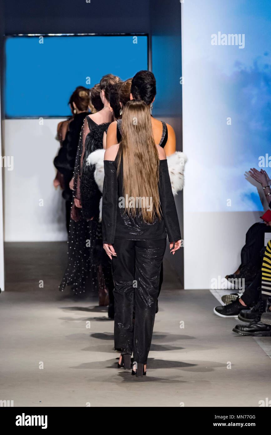 female models at finale of the fashion show Stock Photo - Alamy