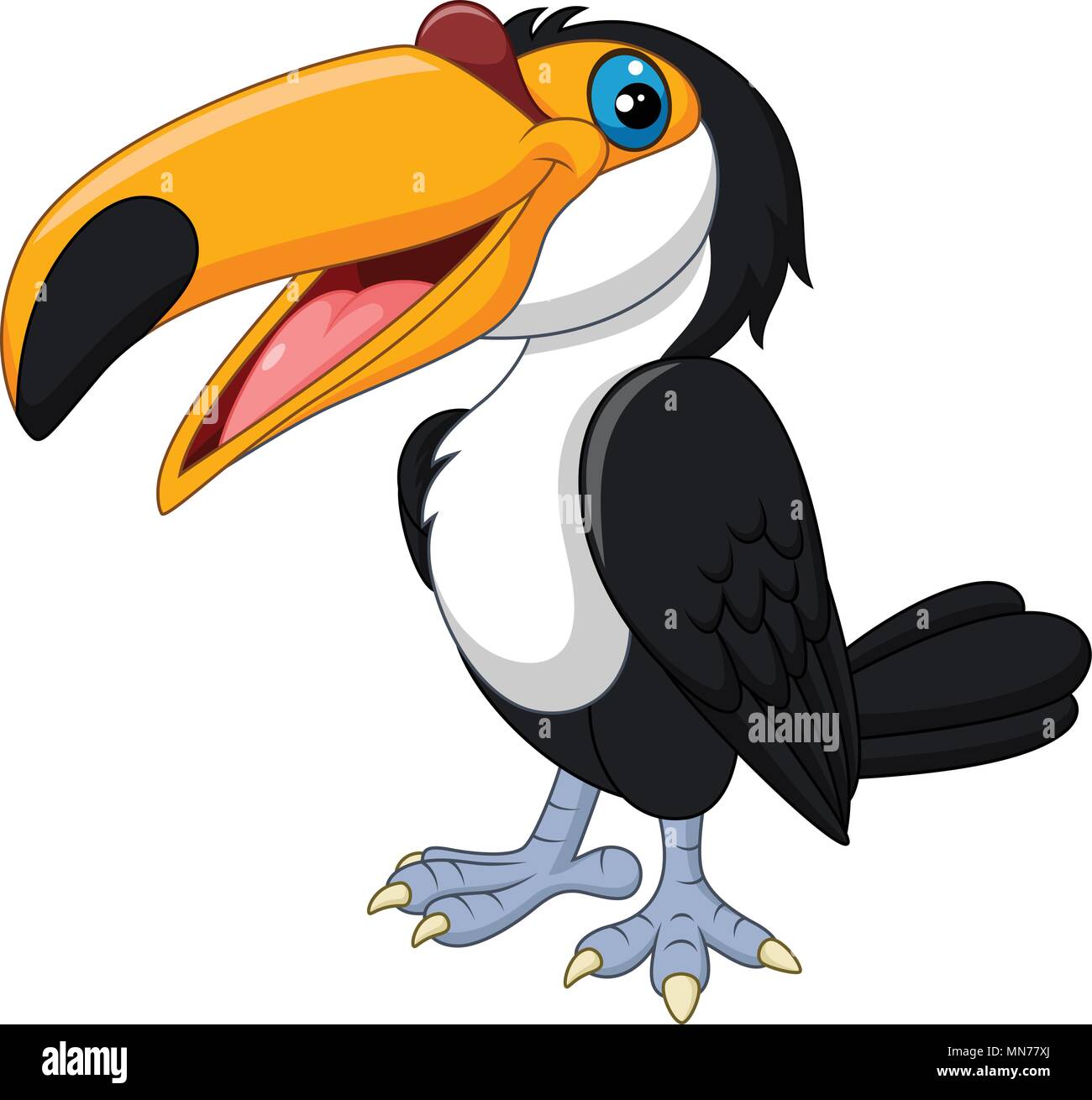 Cartoon toucan bird isolated on white background Stock Vector Image ...