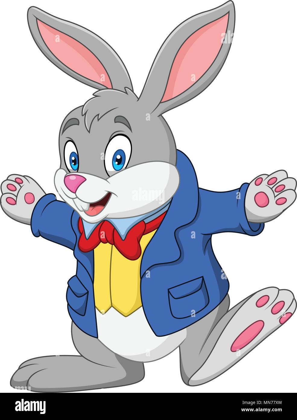 Cartoon happy rabbit Stock Vector Image & Art - Alamy