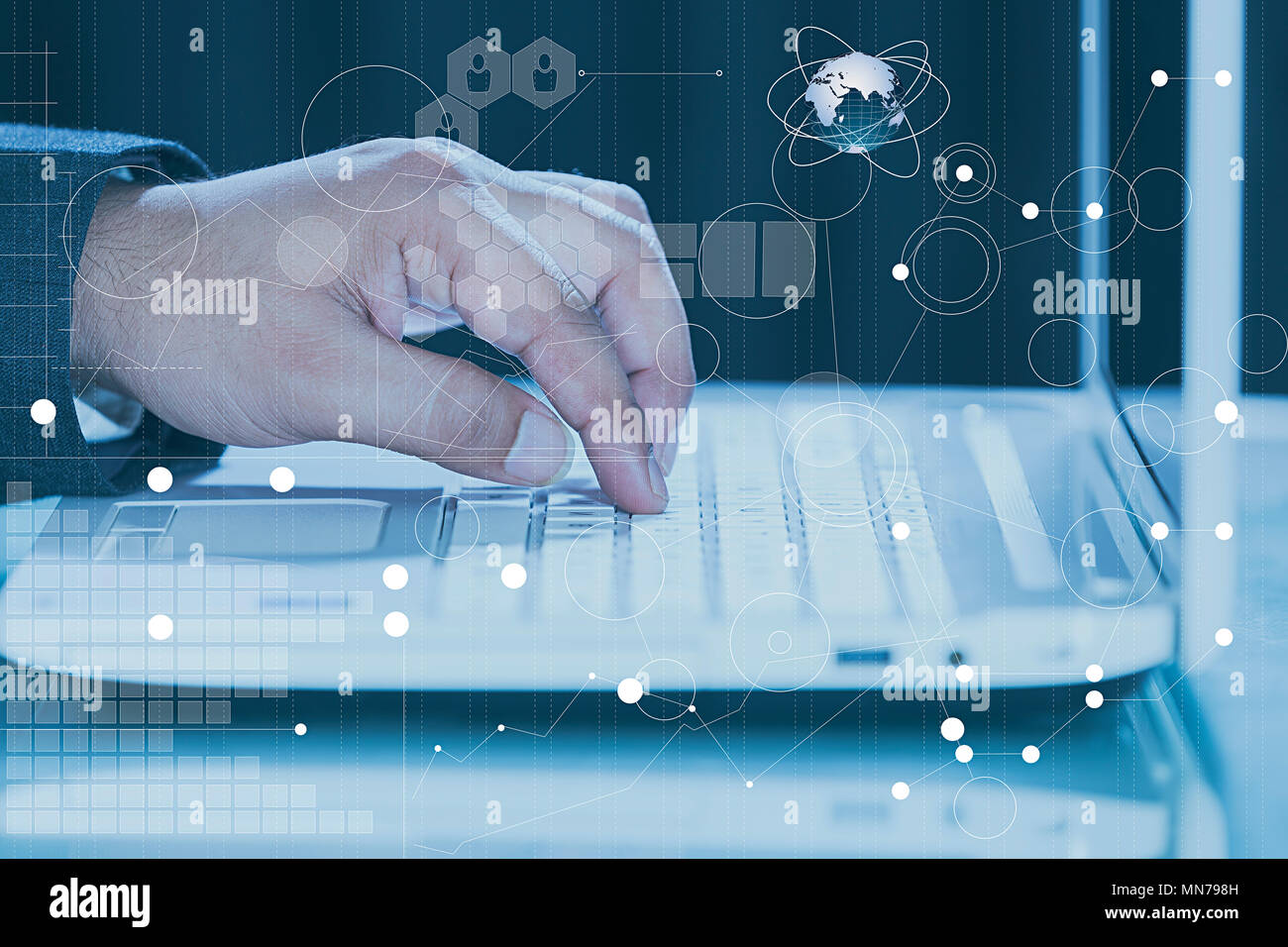 Laptop keyboard typing close up hi-res stock photography and images - Alamy