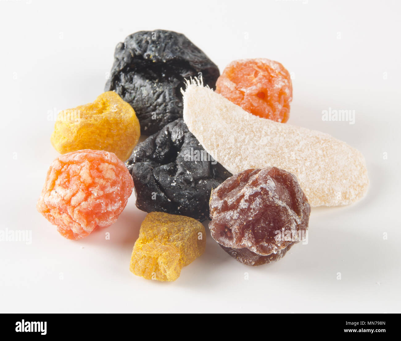 preserved fruits or mix preserved fruits on the background Stock Photo ...
