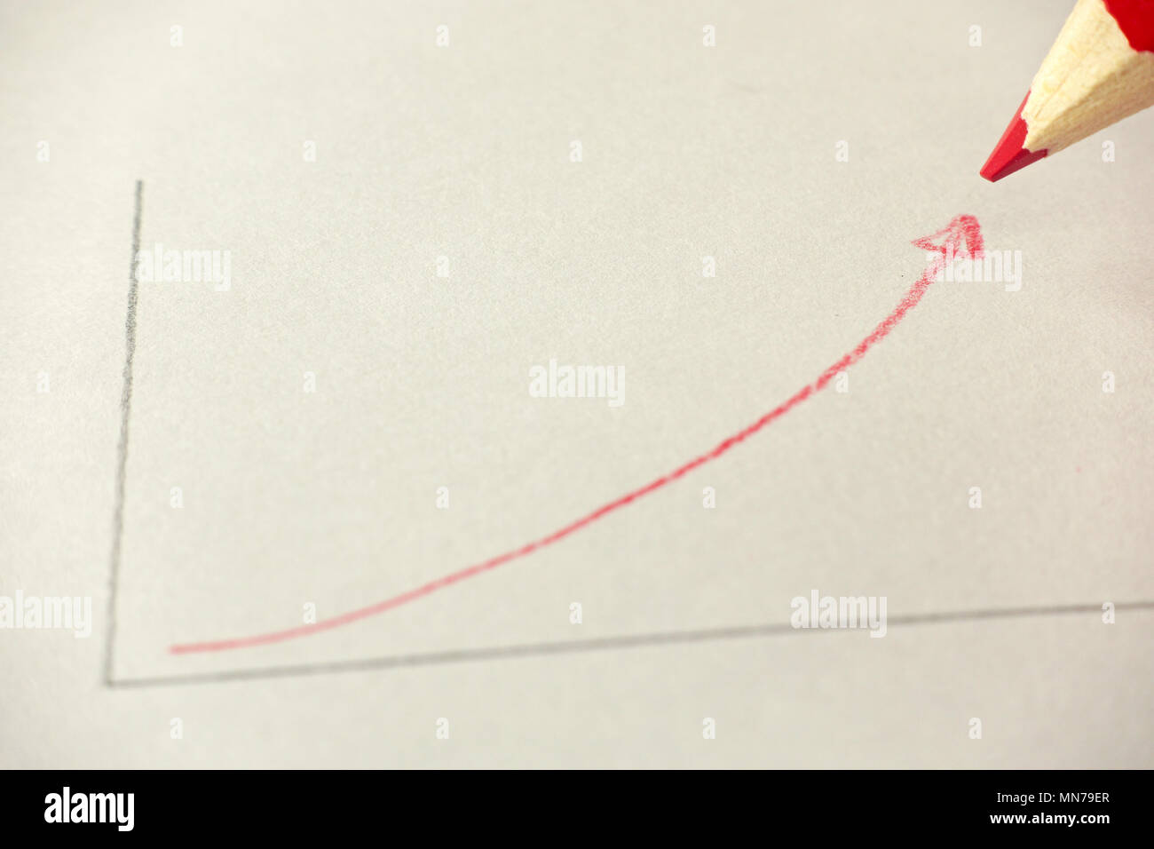 Red arrow. Red arrow chart pointing up. Stock market, business Stock ...