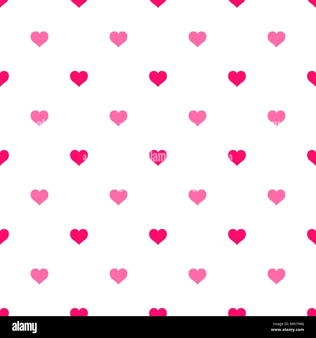 Simple hearts seamless vector pattern. Valentines day background. Flat ...