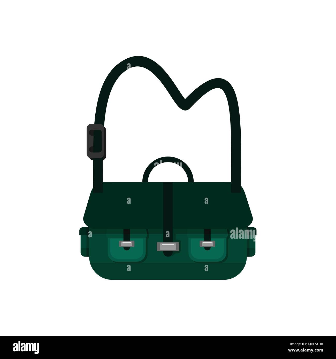 Green Simple Sling Bag Vector Illustration Graphic Design Stock Vector ...