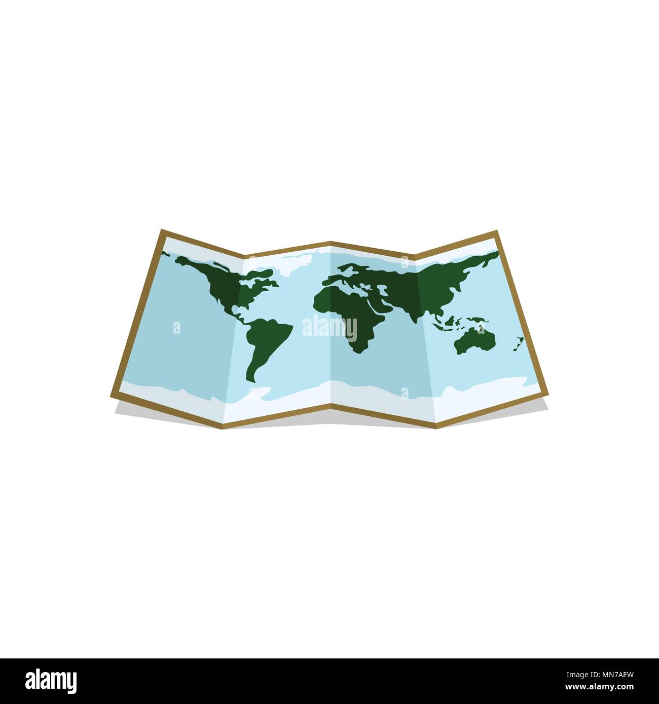 Paper Map Icon Cartoon Style High Resolution Stock Photography and ...
