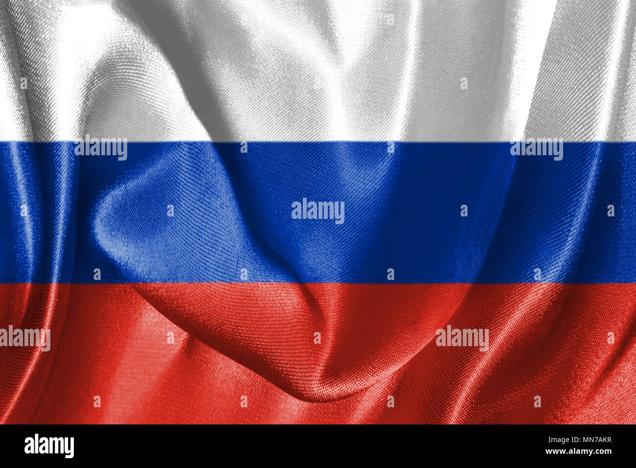 Flag Of Russia Waving in The Wind 3D Illustration Stock Photo - Alamy