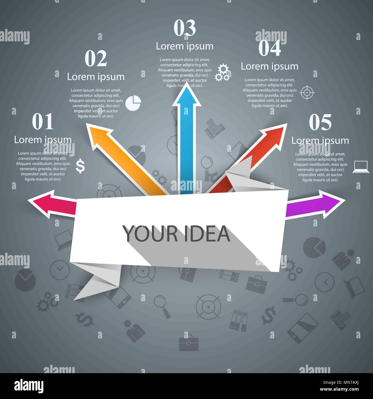 Paper banner - business infographic Stock Vector Image & Art - Alamy