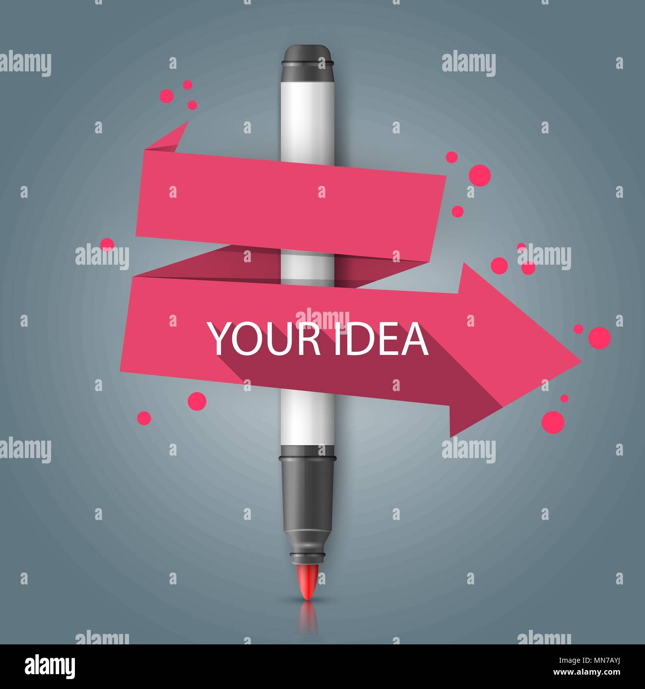 Abstract marker drawing 3d infographics Stock Vector Image & Art - Alamy