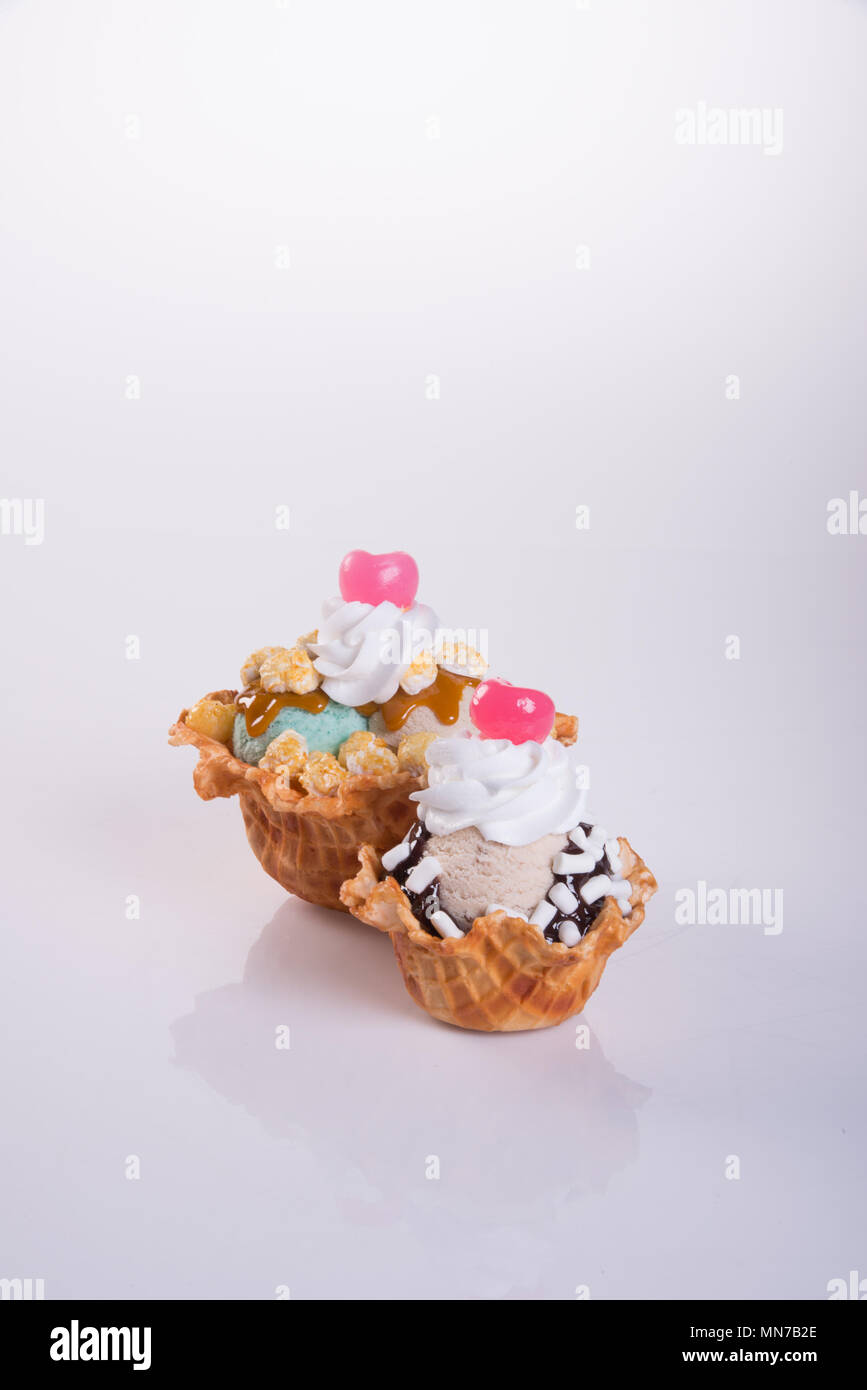 ice cream scoop or mixed ice cream scoops ice cream on background Stock ...