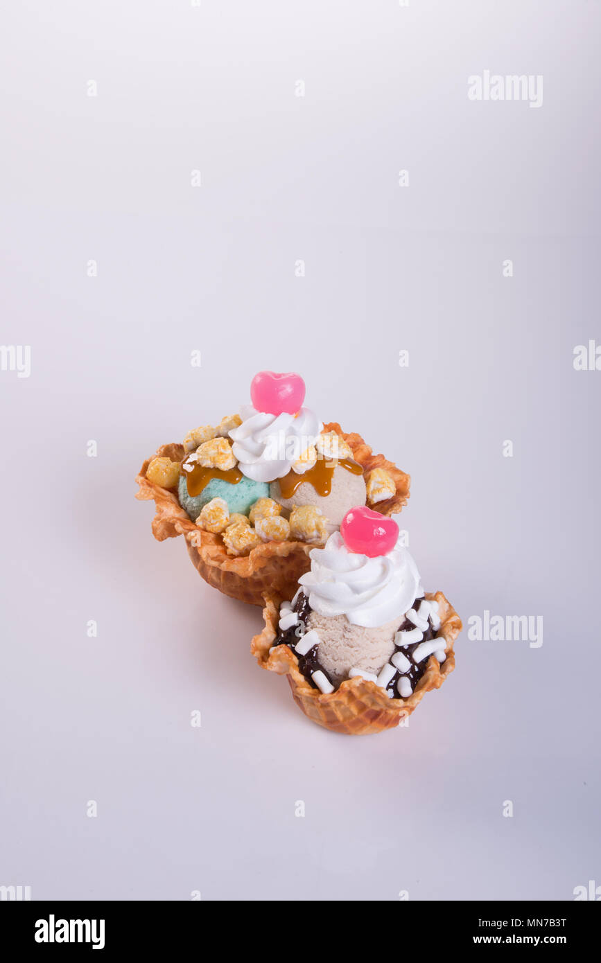 ice cream scoop or mixed ice cream scoops ice cream on background Stock ...