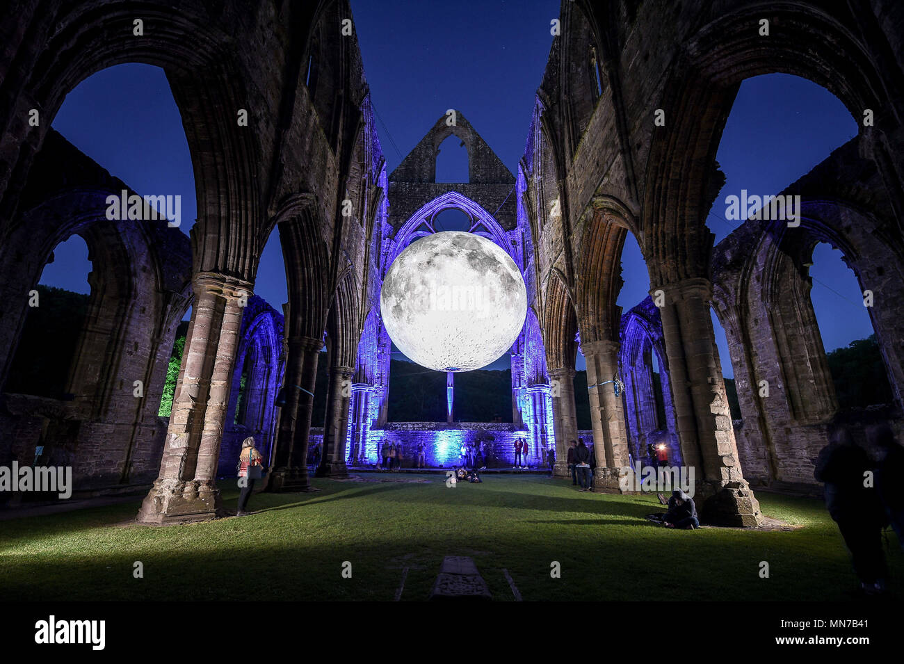 Visitors admire artist Luke Jerram's installation Museum of the Moon at ...