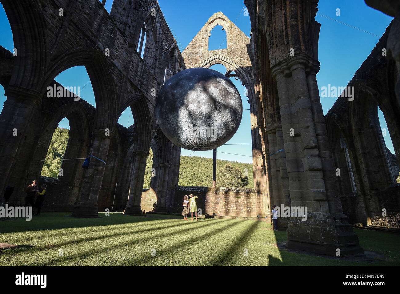 Visitors admire artist Luke Jerram's installation Museum of the Moon at ...