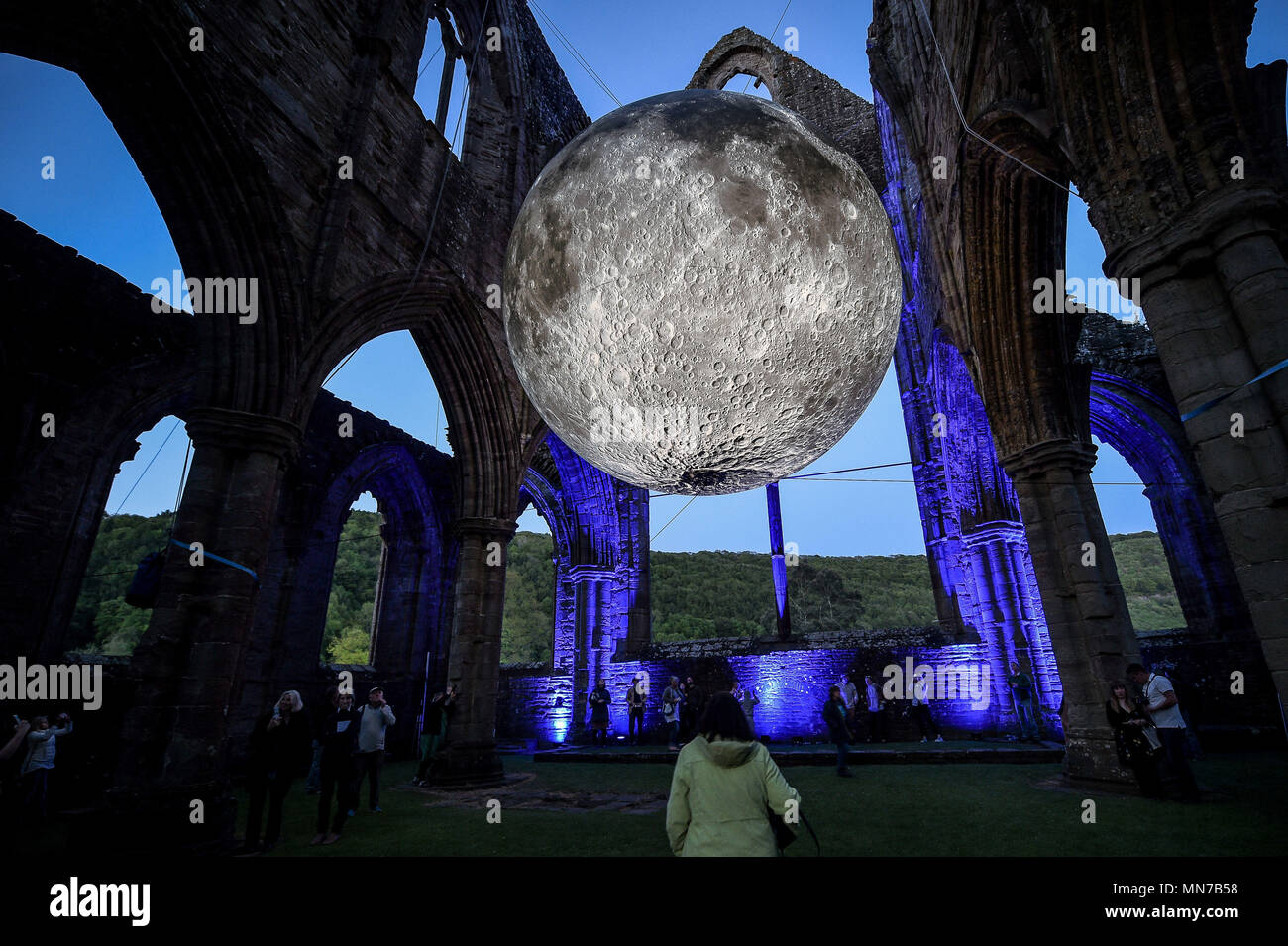 Visitors admire artist Luke Jerram's installation Museum of the Moon at ...
