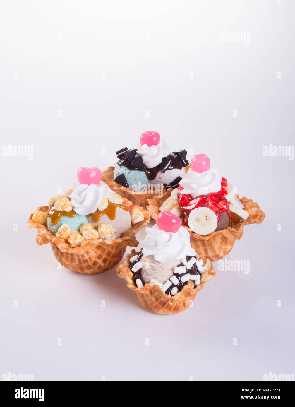 ice cream scoop or mixed ice cream scoops ice cream on background Stock ...