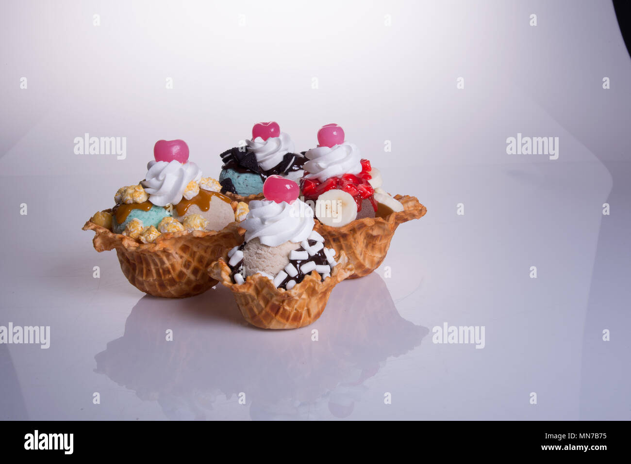 ice cream scoop or mixed ice cream scoops ice cream on background Stock ...