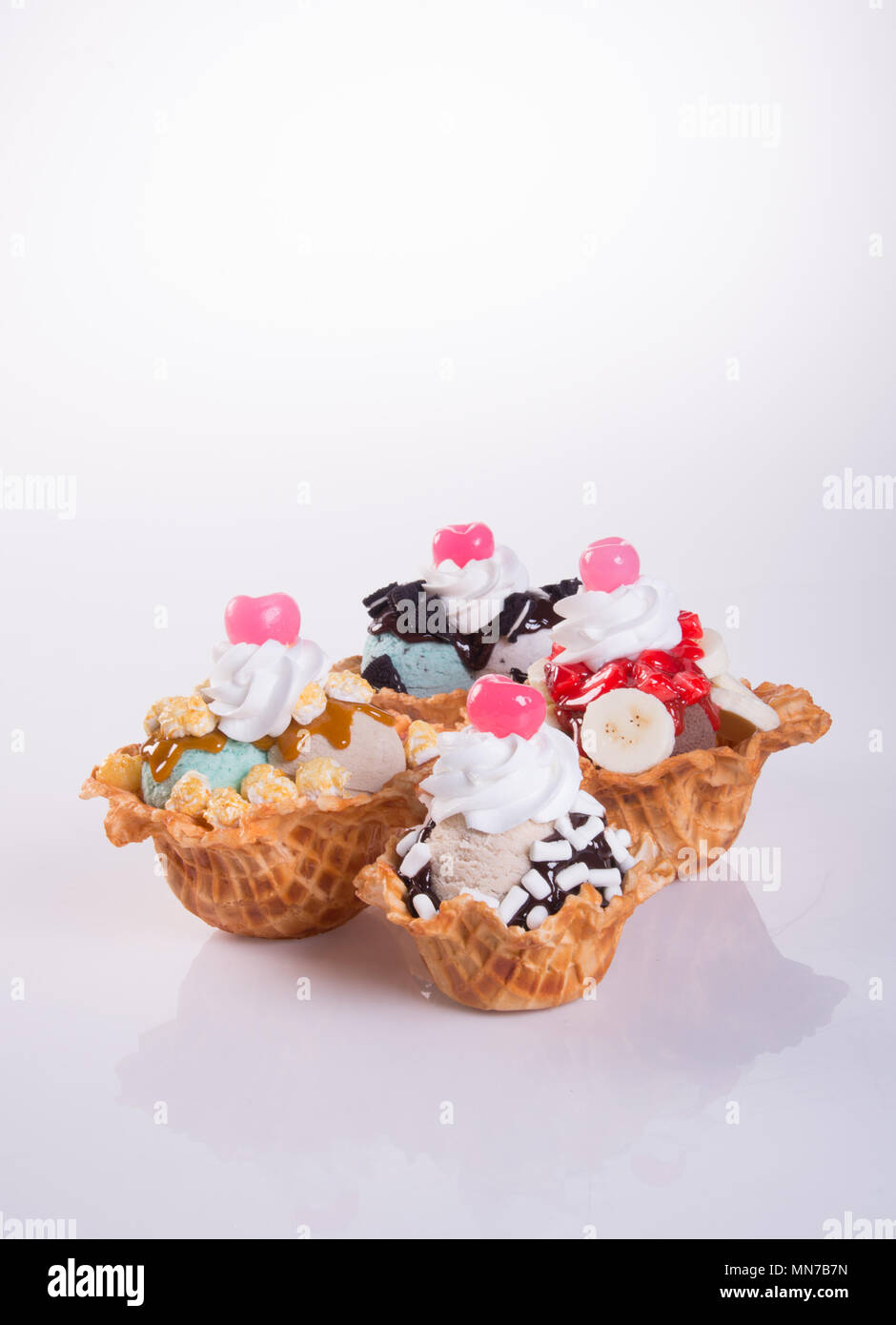 ice cream scoop or mixed ice cream scoops ice cream on background Stock ...