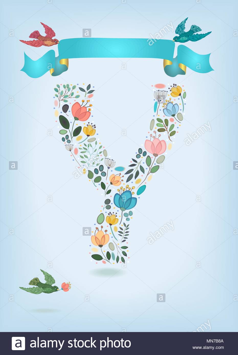 Floral Font Letter Y Stock Photos & Floral Font Letter Y Stock Images ...