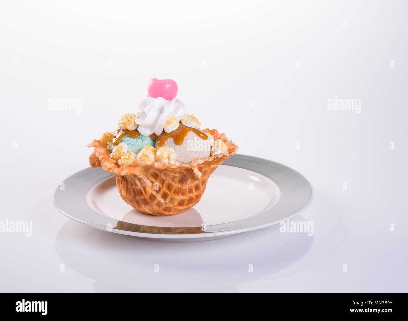 ice cream scoop or mixed ice cream on background Stock Photo - Alamy