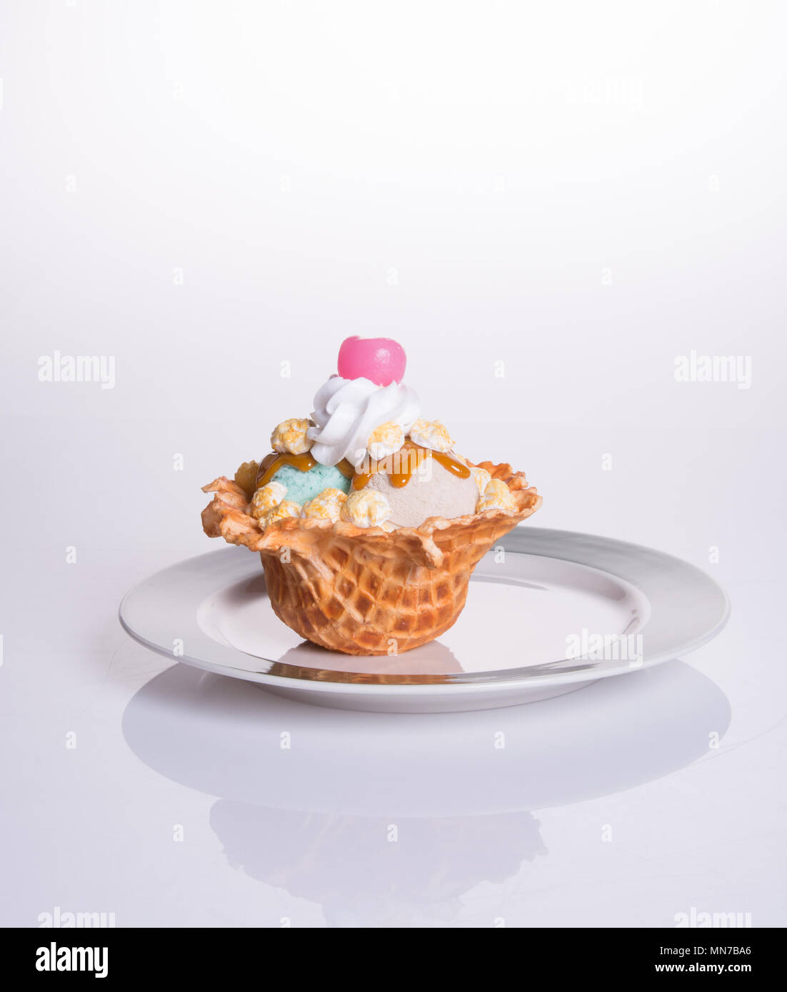 ice cream scoop or mixed ice cream on background Stock Photo - Alamy