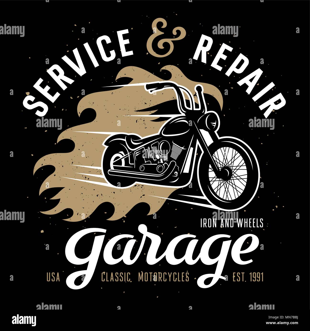 Chopper garage hi-res stock photography and images - Alamy