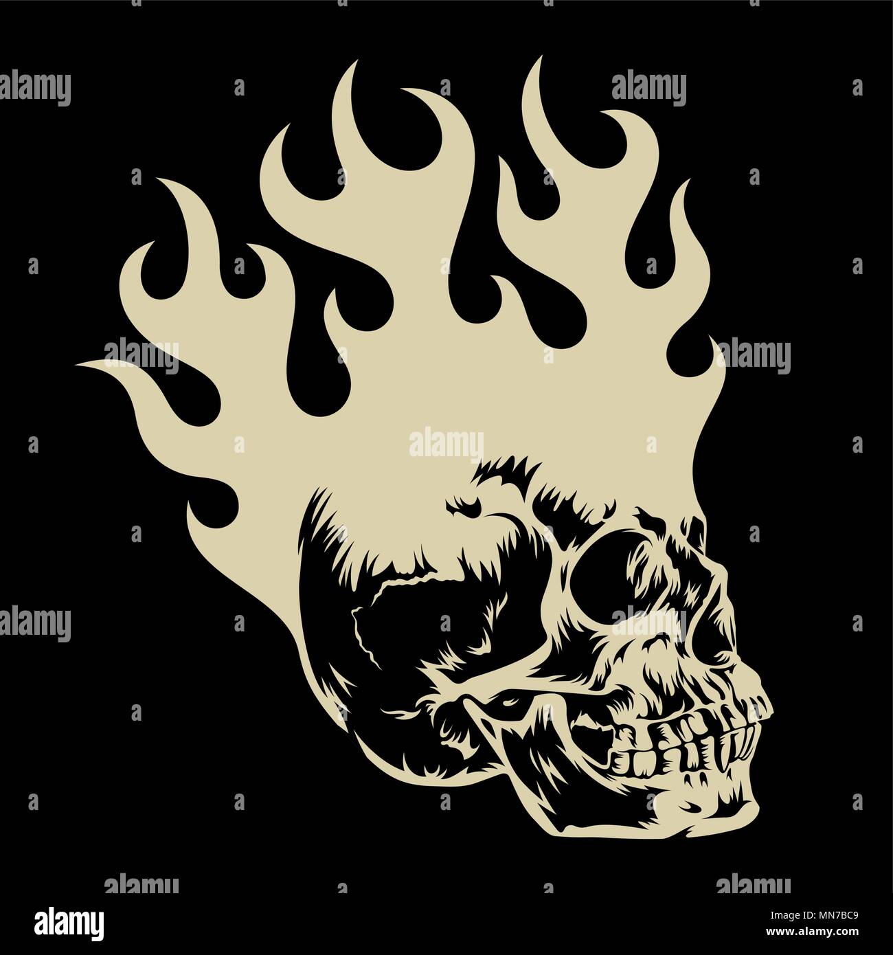 Greaser Skull Vector