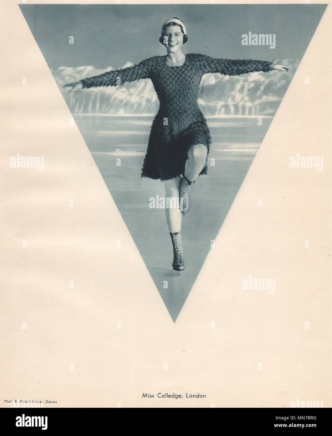 ICE FIGURE SKATING. Cecilia Colledge, later 1937 World Champion 1935 ...