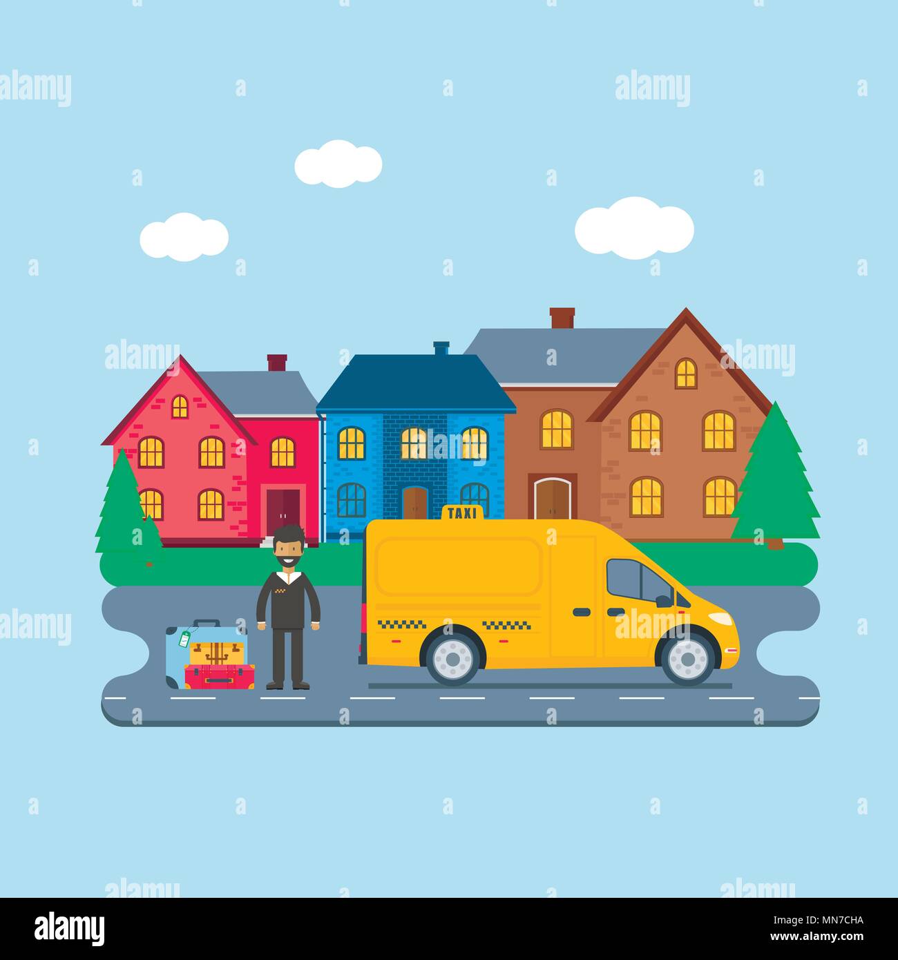 Lorry driver cab Stock Vector Images - Alamy