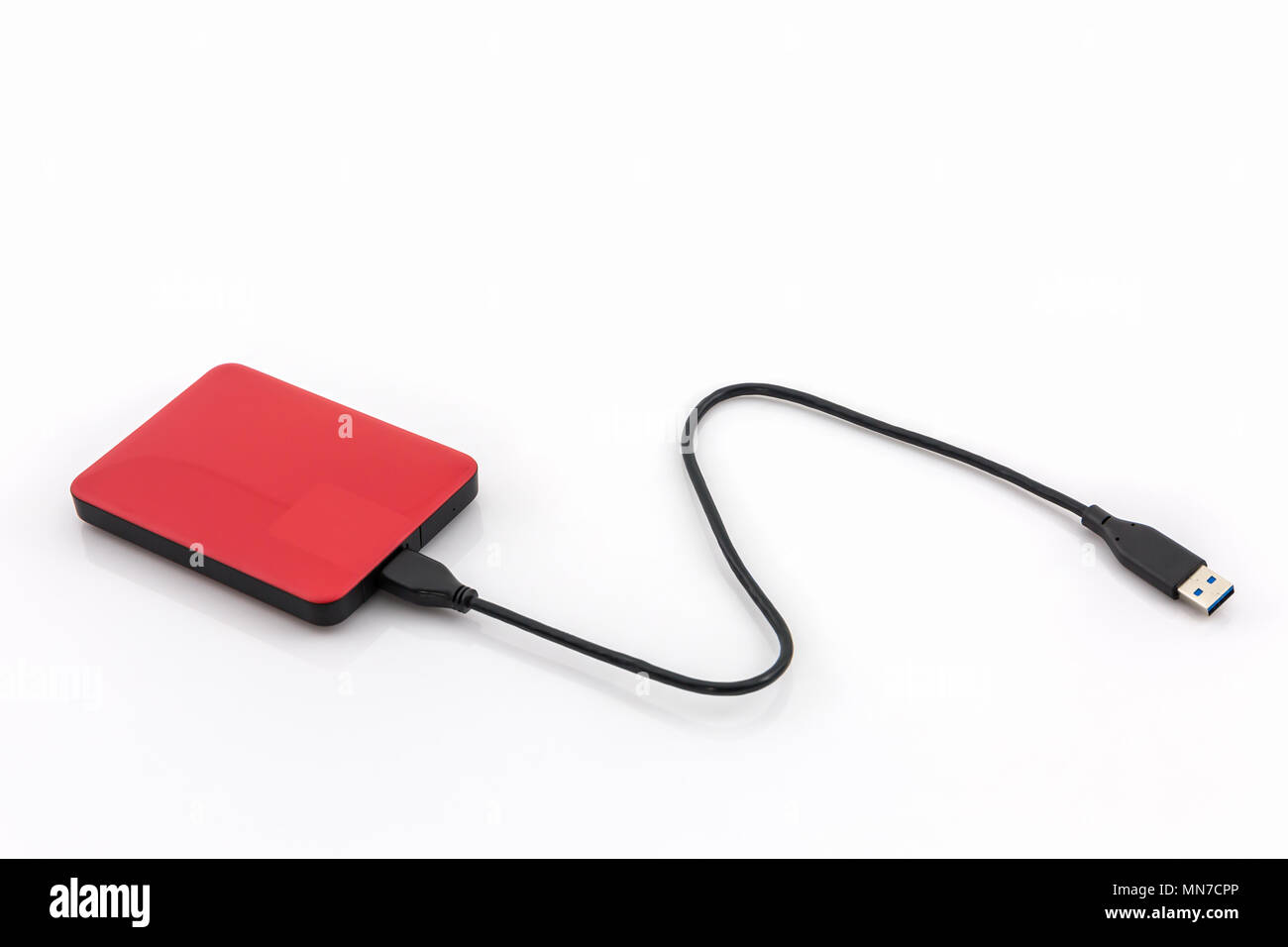 External hard drive for backup on white background Stock Photo - Alamy