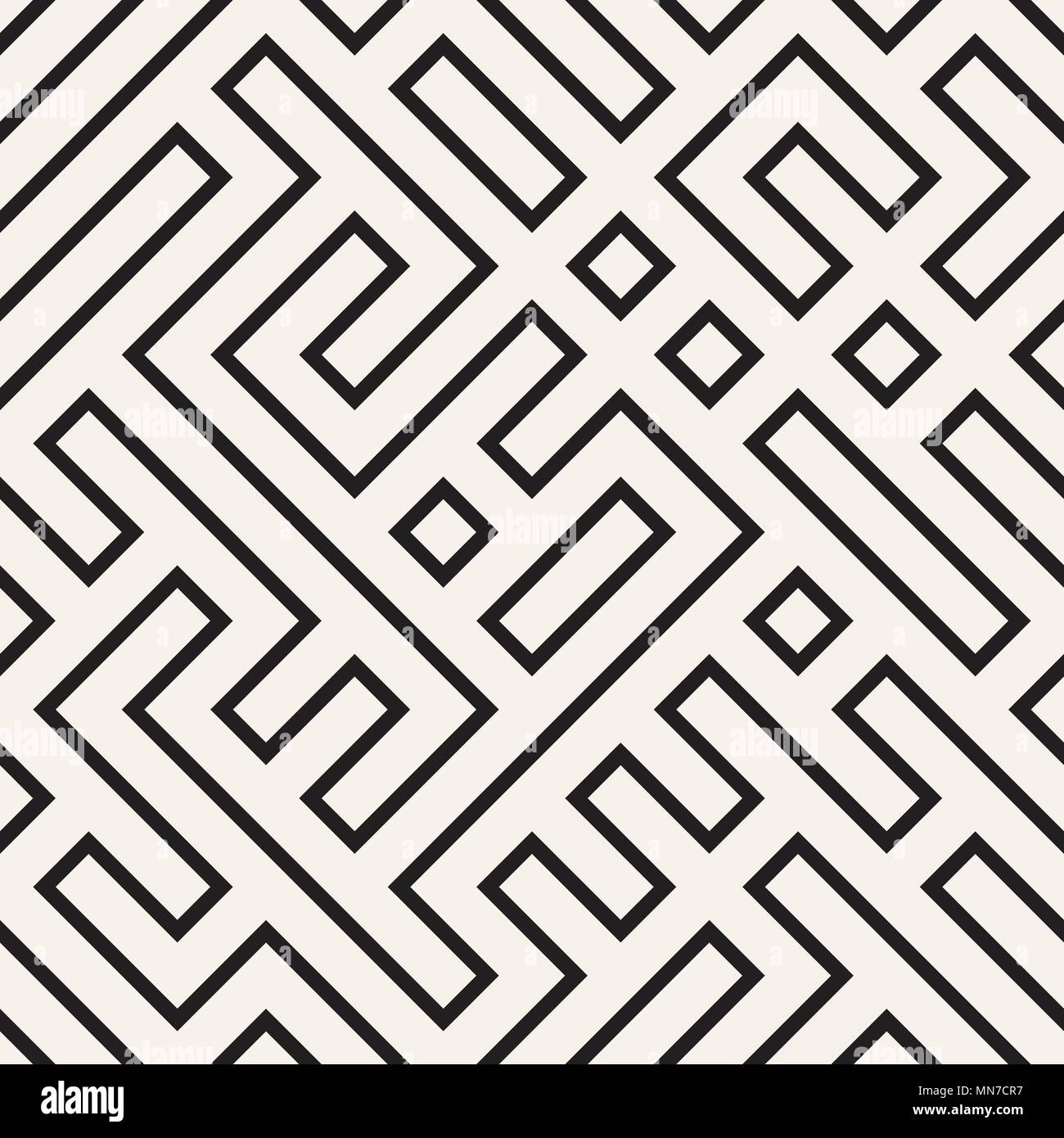 Stylish lines lattice. Ethnic monochrome texture. Abstract geometric ...