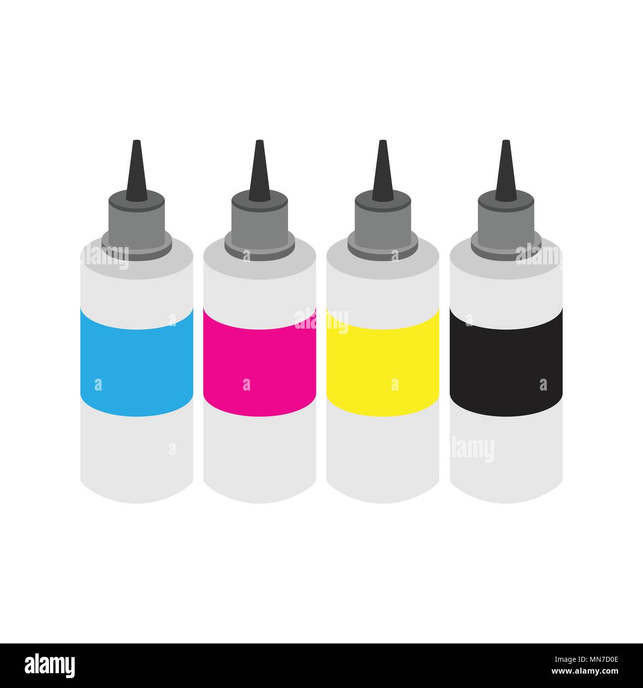 CMYK Ink Bottles Vector Illustration Graphic Design Stock Vector Image ...