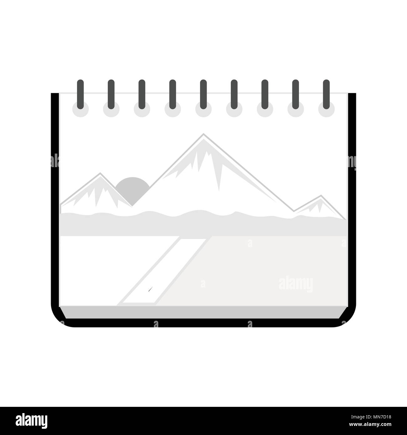 Simple Sketchbook Paper Vector Illustration Graphic Design Stock Vector ...