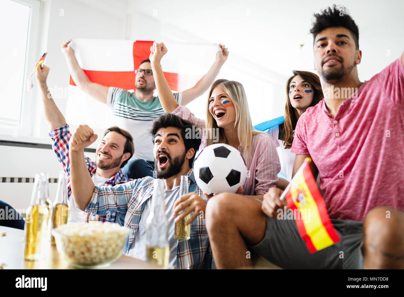 Football fans emotionally watching hi-res stock photography and images ...
