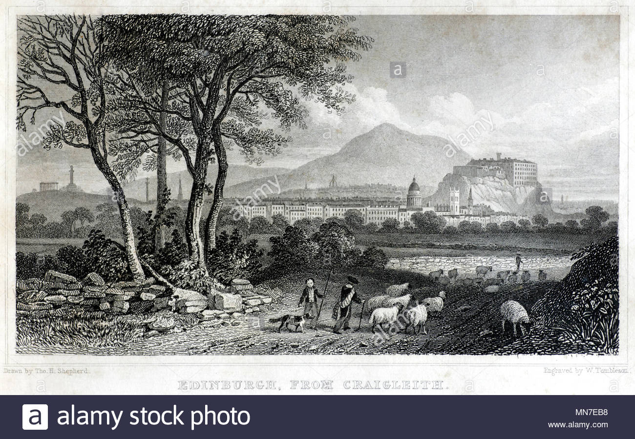 History engraving edinburgh castle hi-res stock photography and images ...