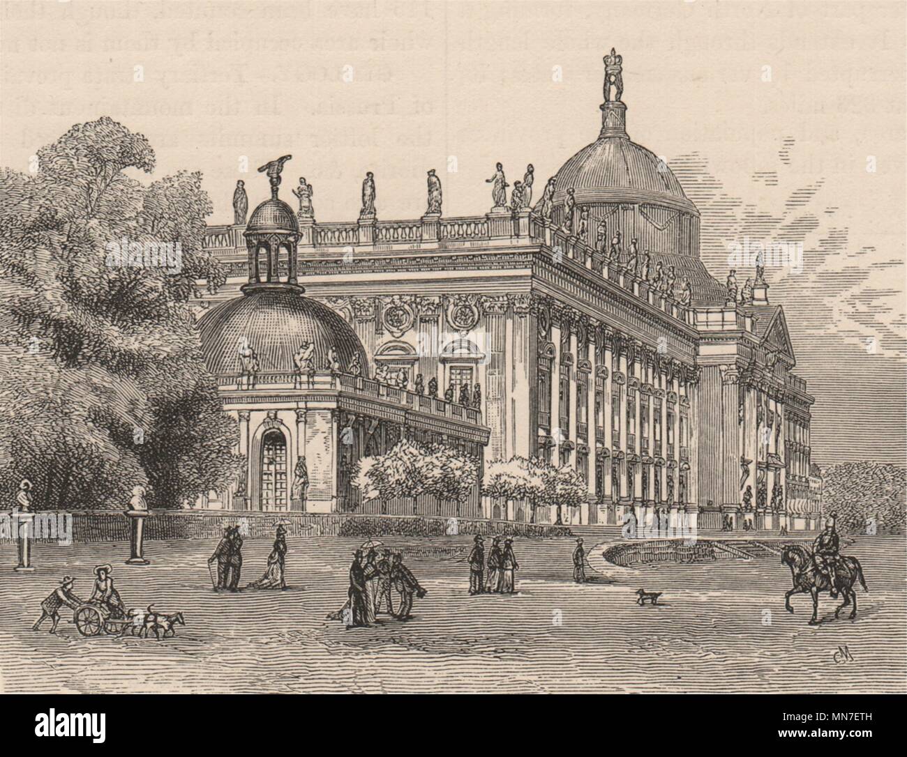POTSDAM. The new Palace. Germany 1882 old antique vintage print picture ...
