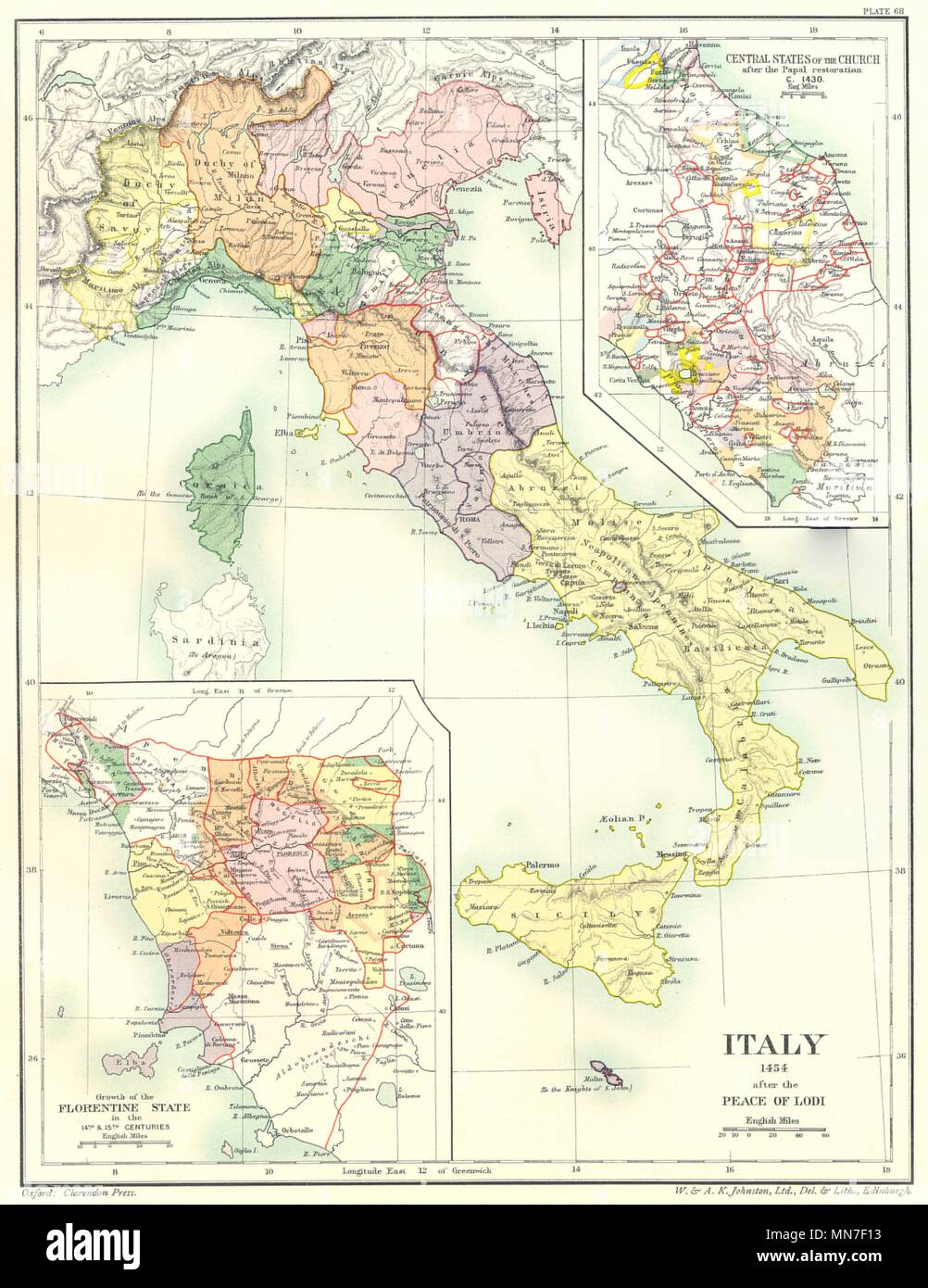 Papal states map hi-res stock photography and images - Alamy