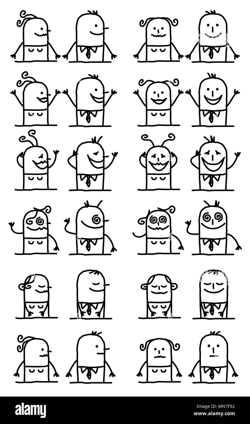 Positive emotions faces happy Stock Vector Images - Alamy