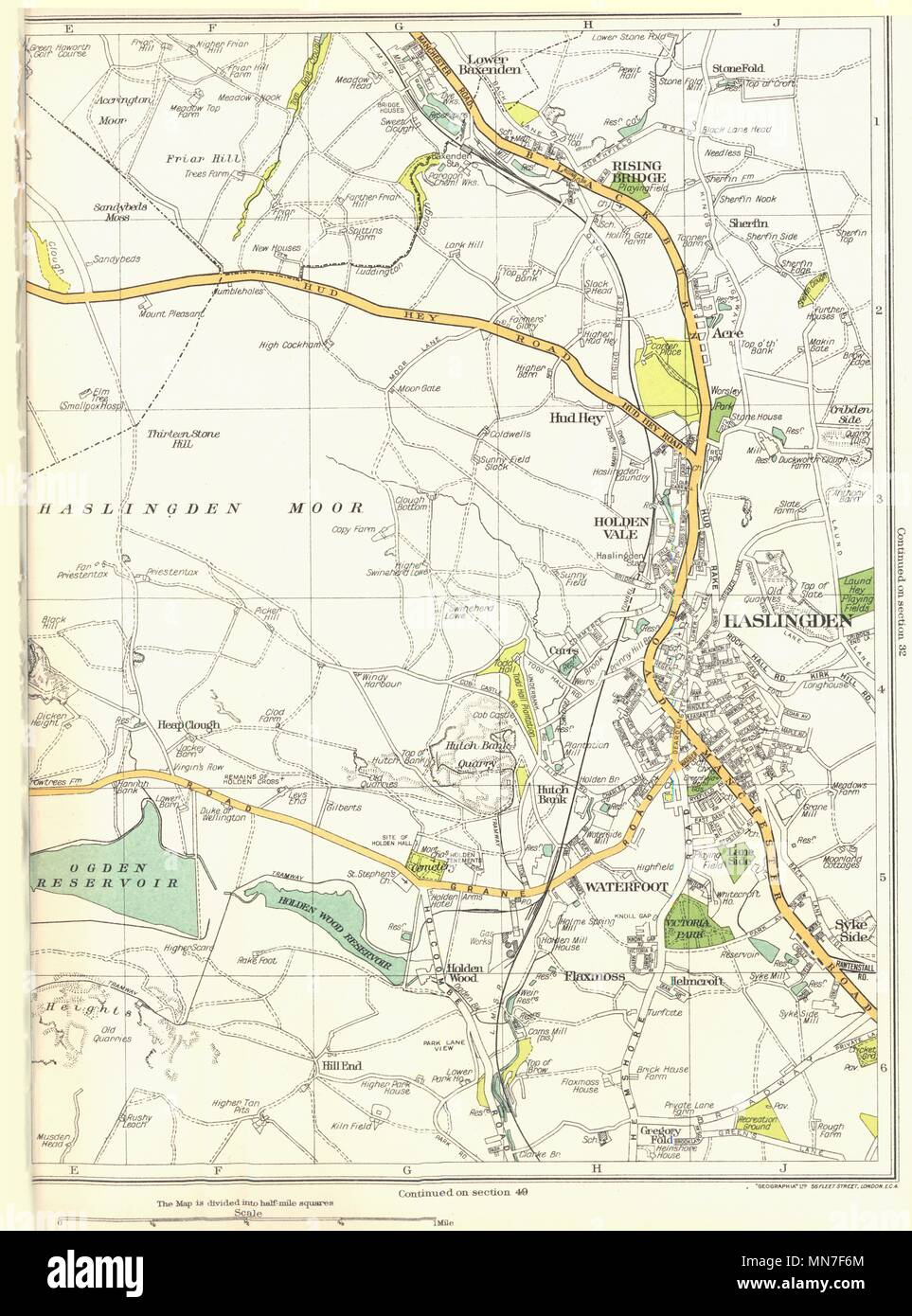 Map of haslingden hi-res stock photography and images - Alamy