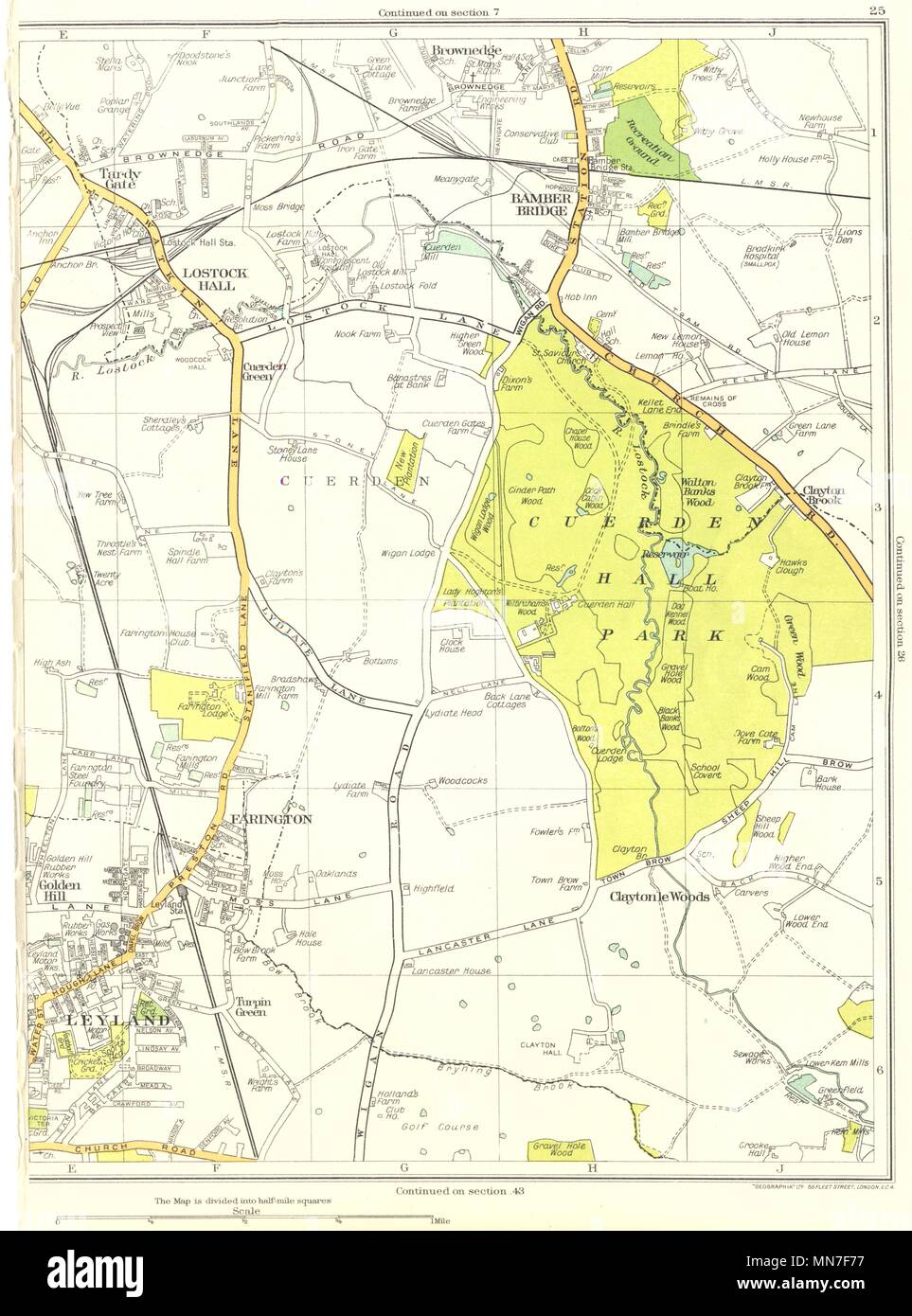 Map of leyland hi-res stock photography and images - Alamy