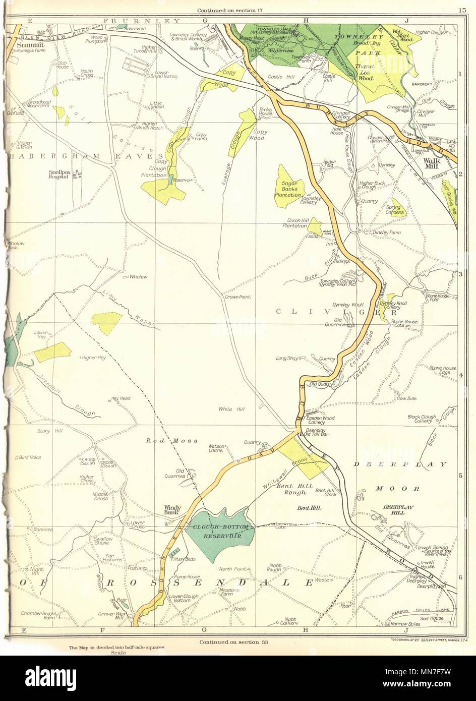 LANCASHIRE.Rossendale,Walk Mill,Summit,Red Moss,Deerplay Moor 1935 old ...