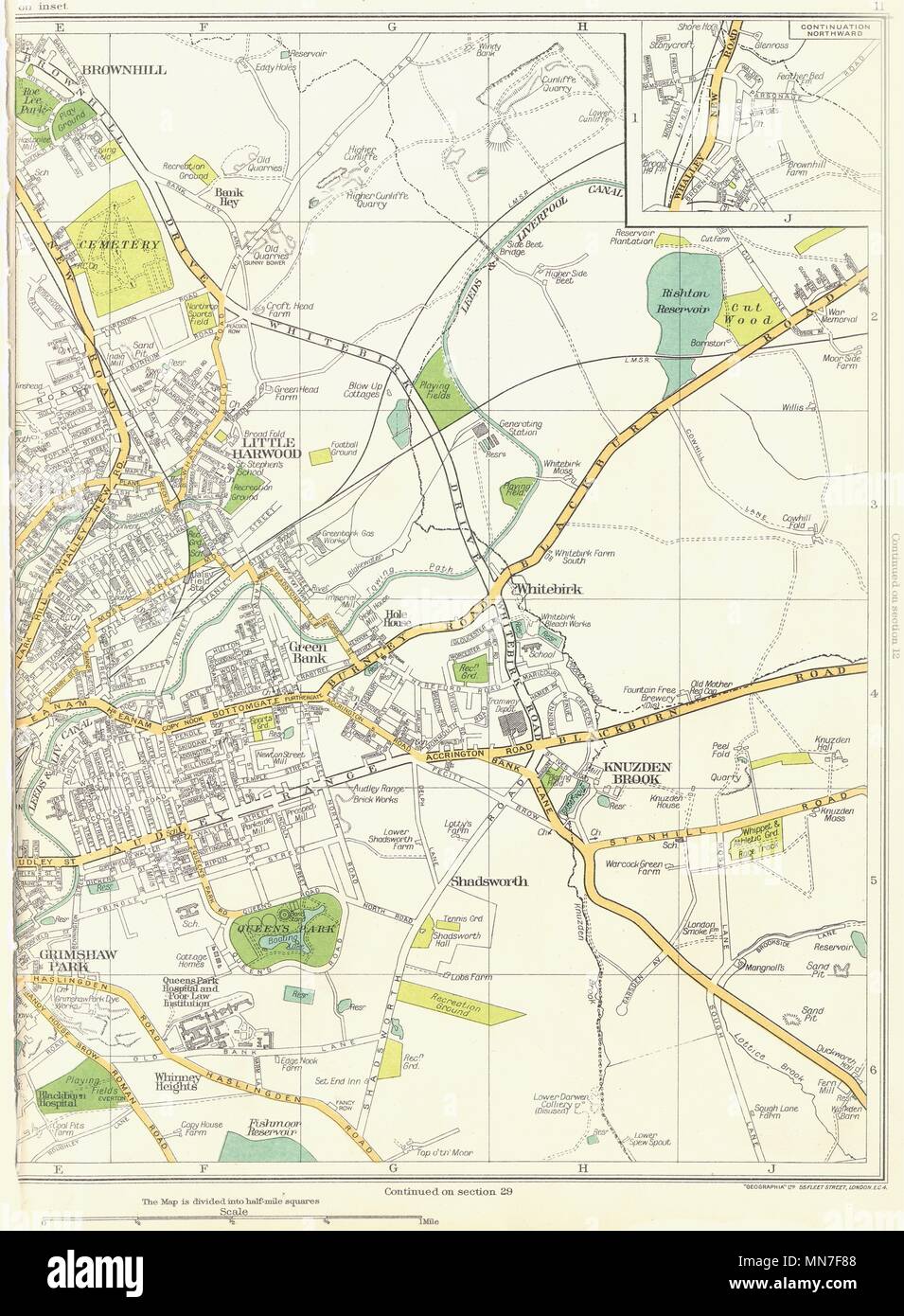 Map of blackburn hi-res stock photography and images - Alamy